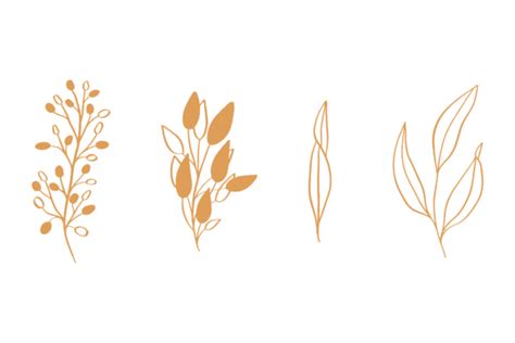 Set Flower Plant Boho Design Vector Graphic By Maodesignku · Creative