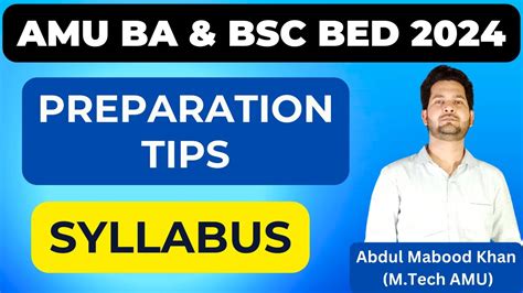 Amu Ba Bed And Bsc Bed Syllabus 2023 24 Amu Ba Bed And Bsc Bed 2023