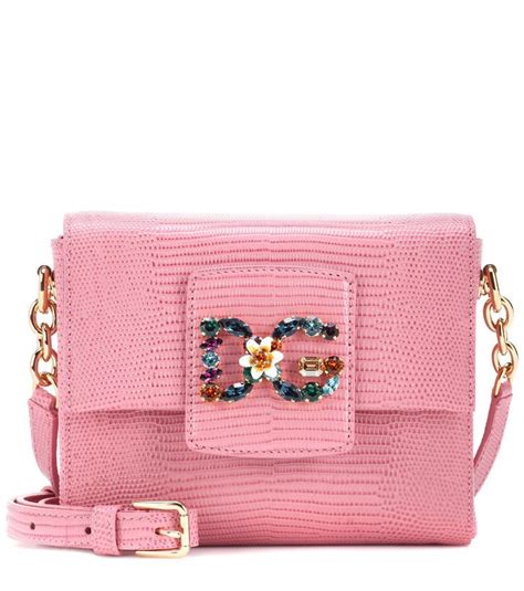 Dg Millennials Mini Leather Shoulder Bag Pink Dolce And Gabbana