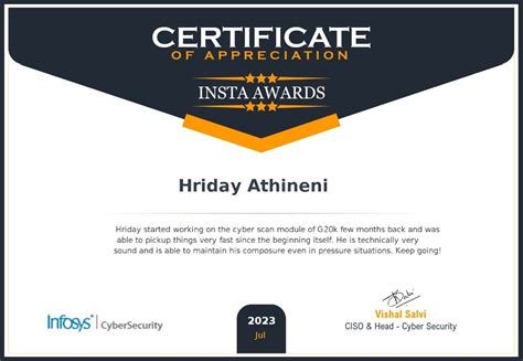 Hriday Athineni On Linkedin Instaaward Infosys Backenddeveloper