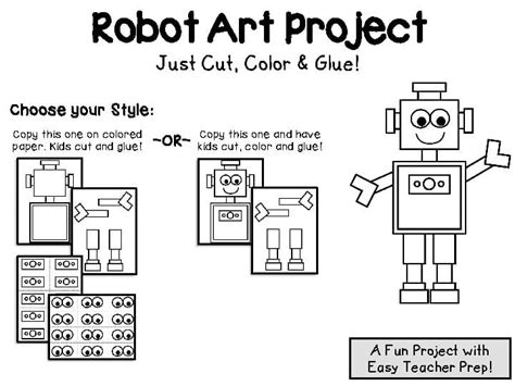 Robot Art Project Robot Craftivity Bulletin Board Science Craft By