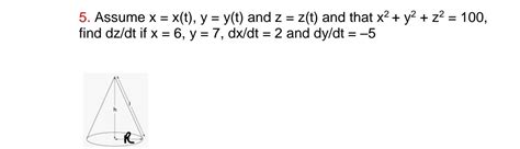 solved 5 assume x x t y y t and z z t and that