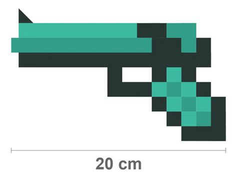 6 Opções Pistola Arma Minecraft Brinquedo Mdf 20cm Parcelamento sem juros