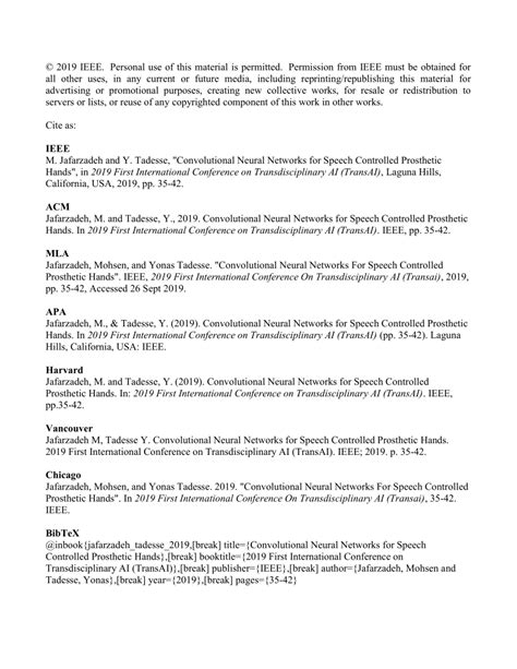 PDF Convolutional Neural Networks For Speech Controlled Prosthetic Hands