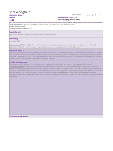 Brief Packaging 1865 Pdf Uva Vino