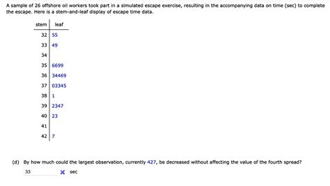 A Sample Of 26 Offshore Oil Workers Took Part In A Simulated Escape