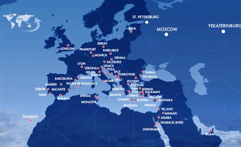 United Airlines Route Map Europe