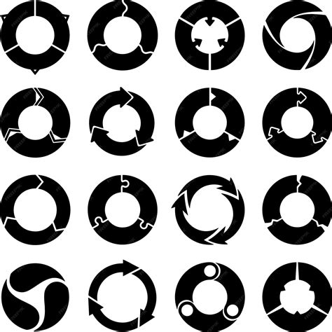 Premium Vector Set Of Circle Infographic Three Steps