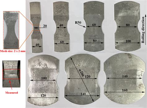 The Samples Used In Forming Limit Tests And Their Dimensions Download Scientific Diagram