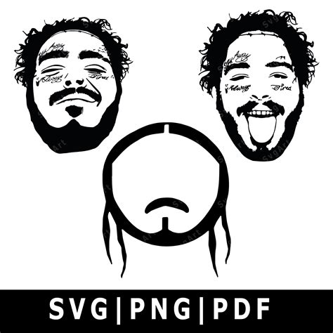 Post Malone Svg Bundle PNG PDF Cricut Silhouette Cricut Etsy
