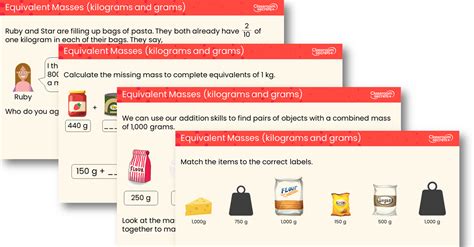 Year 3 Equivalent Masses Kilograms And Grams Teaching Powerpoint