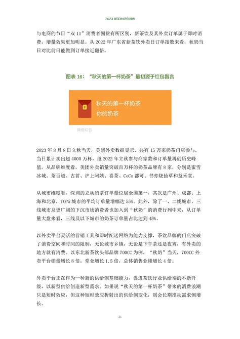 2023新茶饮研究报告 Foodaily每日食品