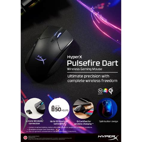 Hyperx Pulsefire Dart Wireless Gaming Mouse Hx Mc006b 4p5q4aa Shopee Malaysia