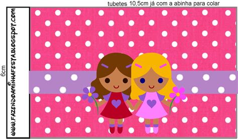 Imprimibles de muñecas con fondo rosa y lila Ideas y material gratis para fiestas y