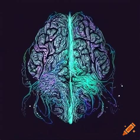 Brain Neurons Flowing Into A Single Arrow Of Connected Neurons Pointing Right On Craiyon