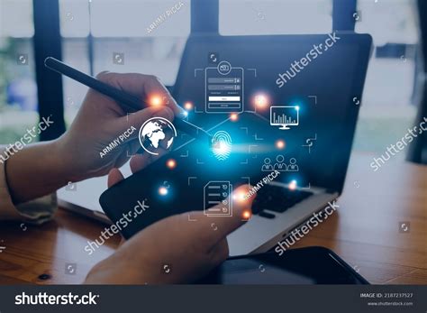 futuristic digital processing biometric identification fingerprint