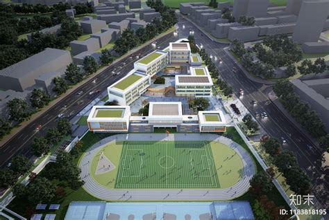 现代学校建筑su模型下载【id1183818195】知末su模型网