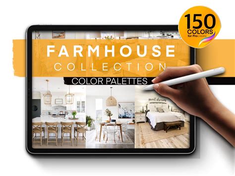 Farmhouse Color Palettes For Procreate Colors For Interior Design Bedroom Kitchen Toilet