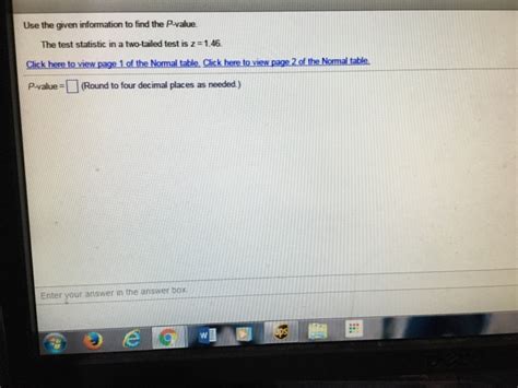 solved use the given information to find the p value the