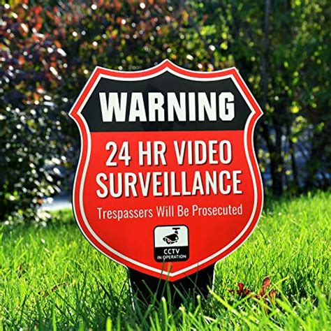 Signs Authority Aluminum Video Surveillance Sign Stop Trespassing