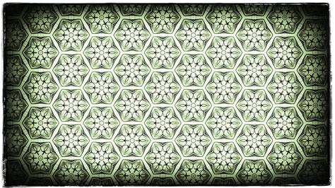 녹색 흑백 빈티지 장식 꽃 패턴 벽지 Uidownload