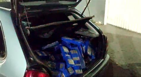 Casal é preso transportando quase 100 kg de maconha em Jaú Bauru e