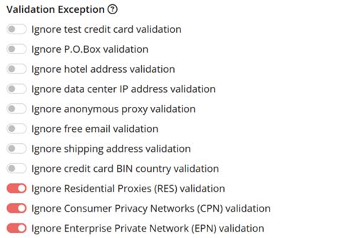 How To Ignore Res Cpn And Epn From Fraud Validation Fraudlabs Pro Articles And Tutorials