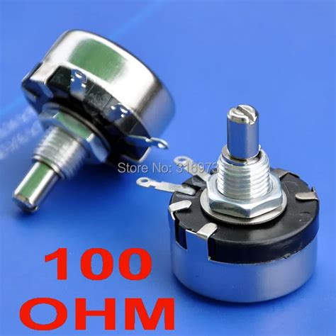 50 Pcs Lot 100 OHM 1W Wirewound Rotary Potentiometer WX110 010 Pots 1 Watt In