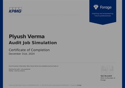 piyush verma on linkedin audit finance virtualexperience kpmg