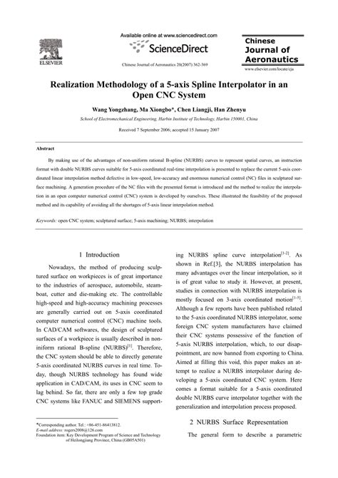 Pdf Realization Methodology Of A 5 Axis Spline Interpolator In An