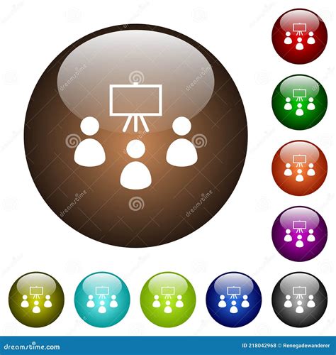 Classroom Color Glass Buttons Stock Vector Illustration Of Classroom