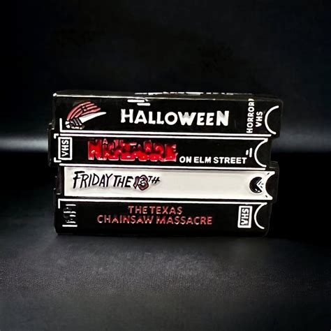 Vhs Horror Movie Pin Horror Enamel Pins Lapel Pin Horror Etsy