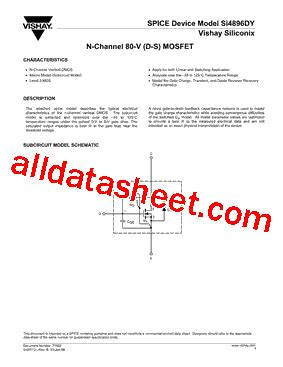 SI4896DY Datasheet PDF Vishay Siliconix