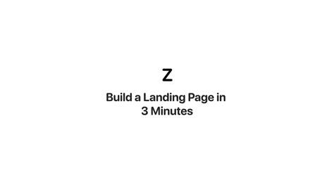 learn how to create your own landing page or website in 3 minutes with