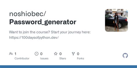 Github Noshiobecpasswordgenerator Want To Join The Course Start