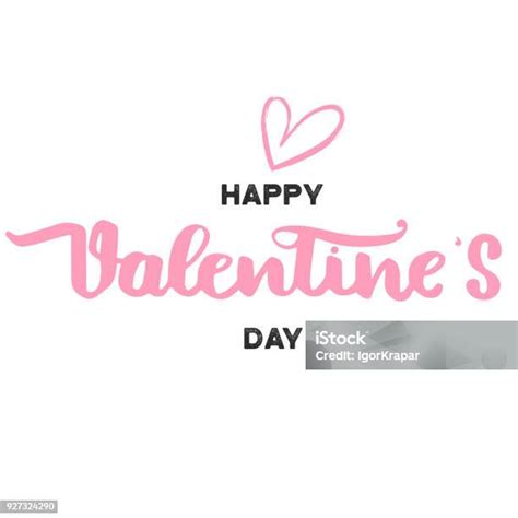 해피 발렌타인 데이 문자 비문입니다 벡터 일러스트 레이 션 개념에 대한 스톡 벡터 아트 및 기타 이미지 개념 낱말 동기 부여 Istock