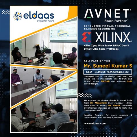 Eldaas Technologies On Linkedin Avnet Xilinx Rfsoc Trainingprogram Endtoendsolutions