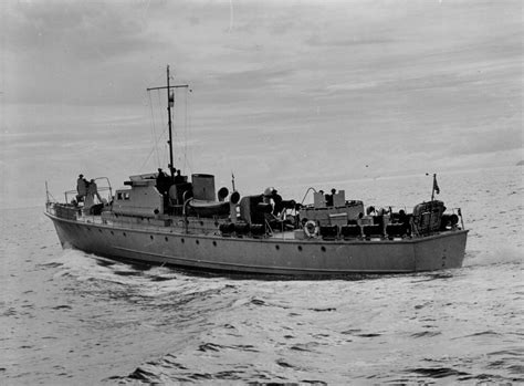 Photograph: Unidentified B class Fairmile in the Hauraki Gulf, possibly ...