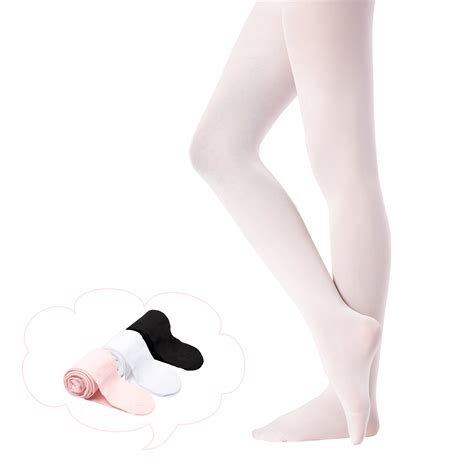 Stelle 3 Pairs Ballet Tights Ultra Soft Pro Footed Strech Dance