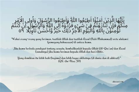 Surat An Nisa Ayat 59 Arab Latin Dan Artinya Lengkap Beserta