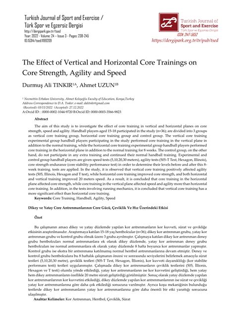 Pdf The Effect Of Vertical And Horizontal Core Trainings On Core