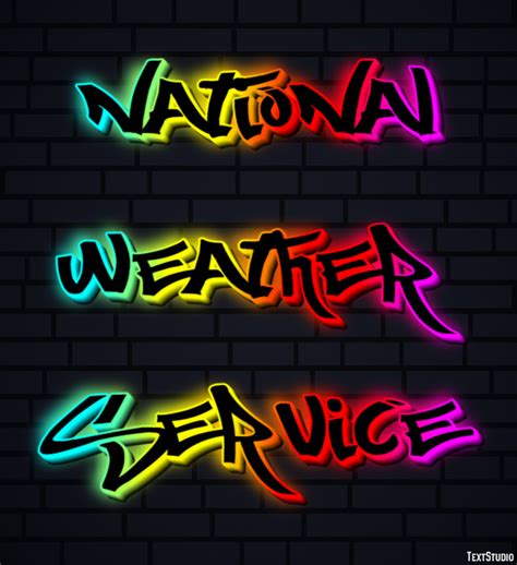 National Weather Service Efecto De Texto Y Diseño De Logotipos Tendencia