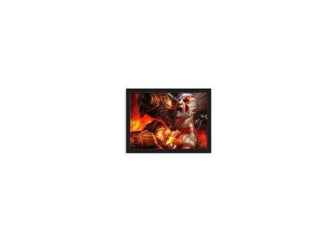 Quadro Decorativo Gamer God Of War Kratos Cabeça de Helios Médio