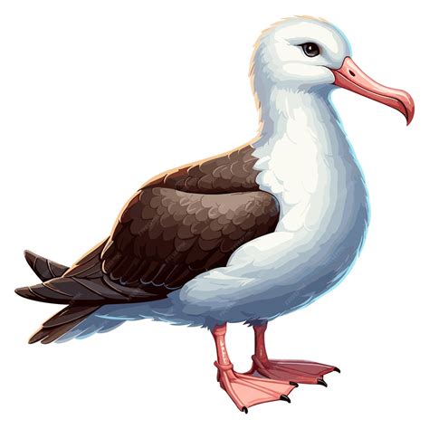 Premium Vector Cute Albatross Vector Cartoon Illustration