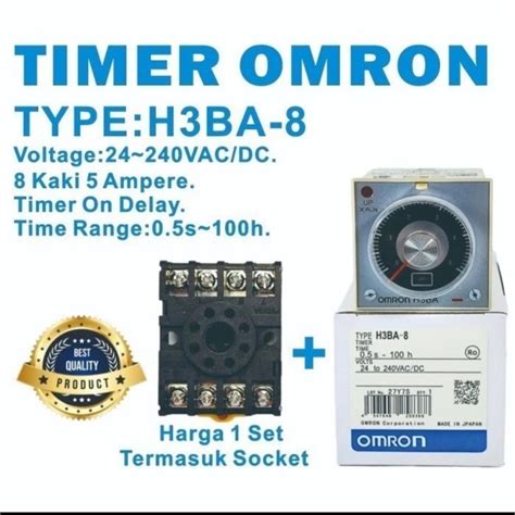 Omron Analog Timer H3ba 8 220v Socket Shopee Malaysia