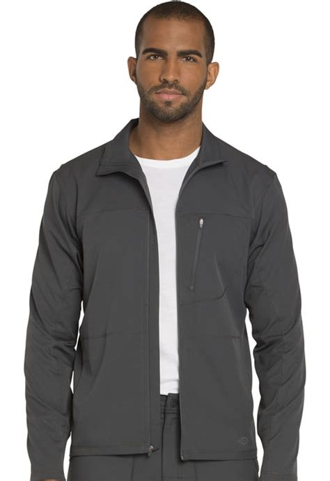 Dickies Dickies Dynamix Mens Zip Front Warm Up Jacket In Pewter From