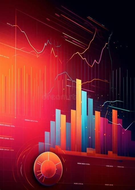 Data Visualization Charts Diagrams Vibrantly Illustration With Spectacular Background Stock