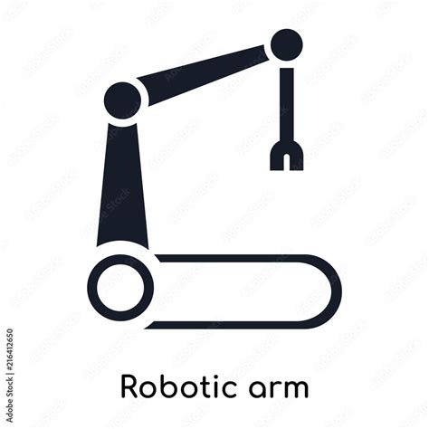 Robotic Arm Icons Isolated On White Background Modern And Editable Robotic Arm Icon Simple