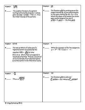 Circuit Training Ultimate Calculus Review TpT