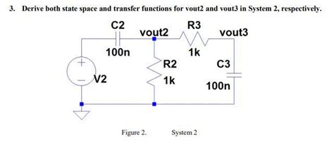 Solved 3 Derive Both State Space And Transfer Functions For